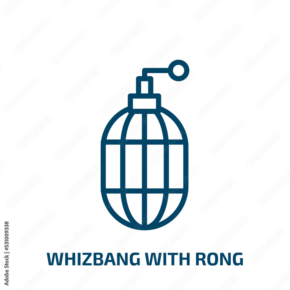 whizbang with rong icon from army and war collection. Thin linear ...