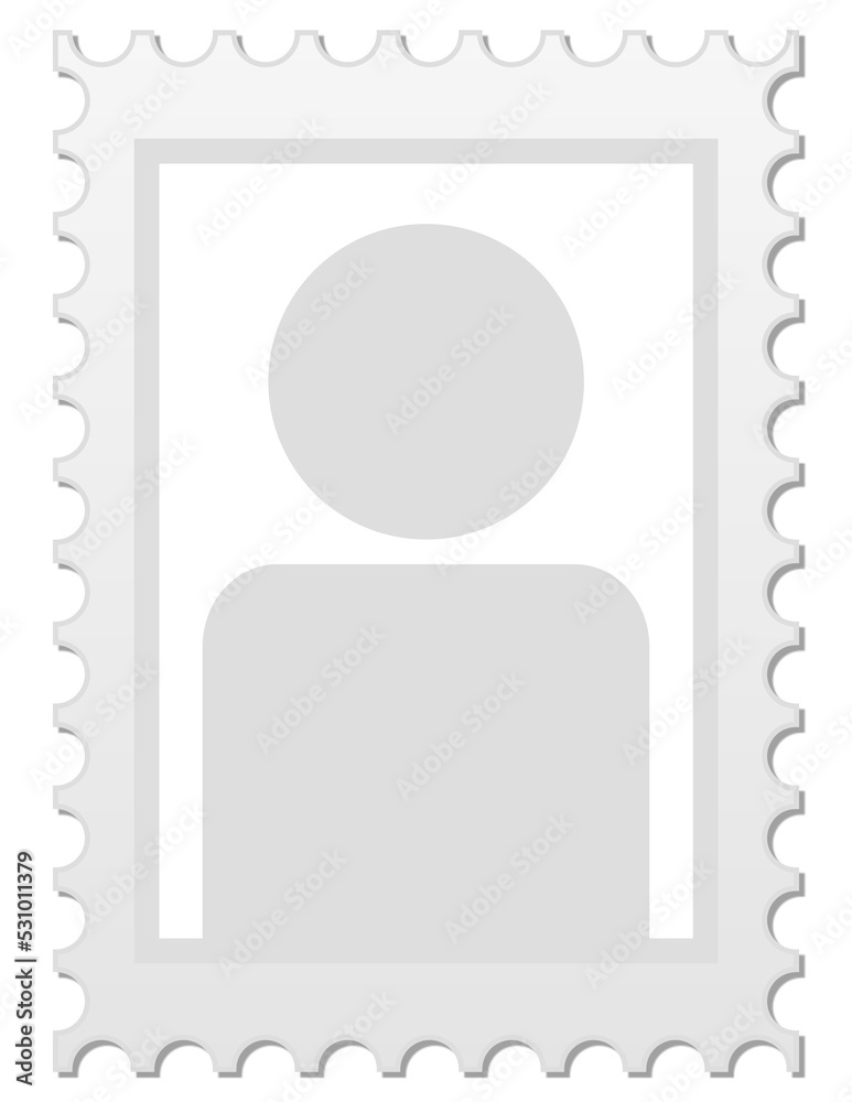 Platzhalter für Profilbild oder Briefmarke mit Nutzerfoto Stock ...