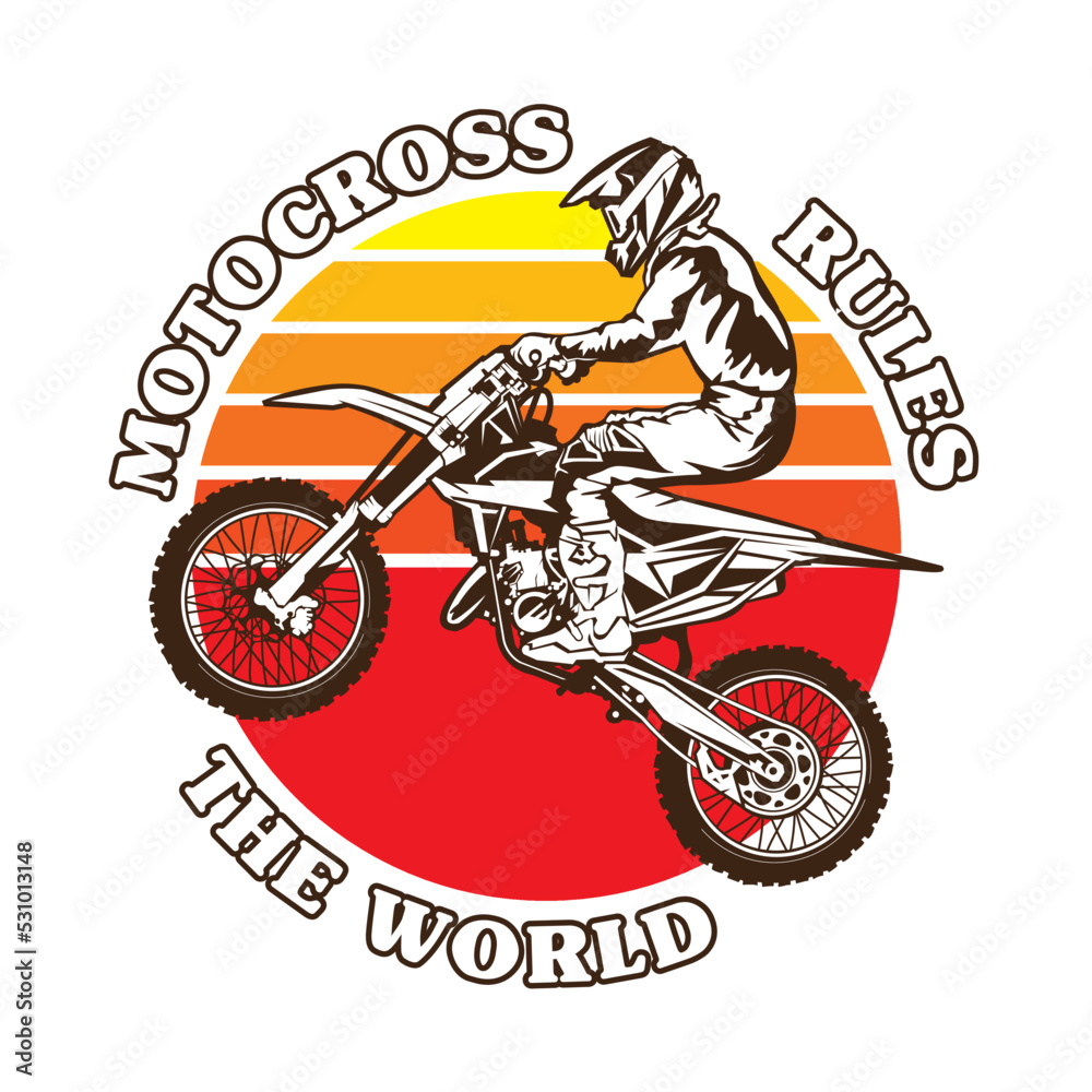 Motocross racing vector illustration, perfect for tshirt design and ...