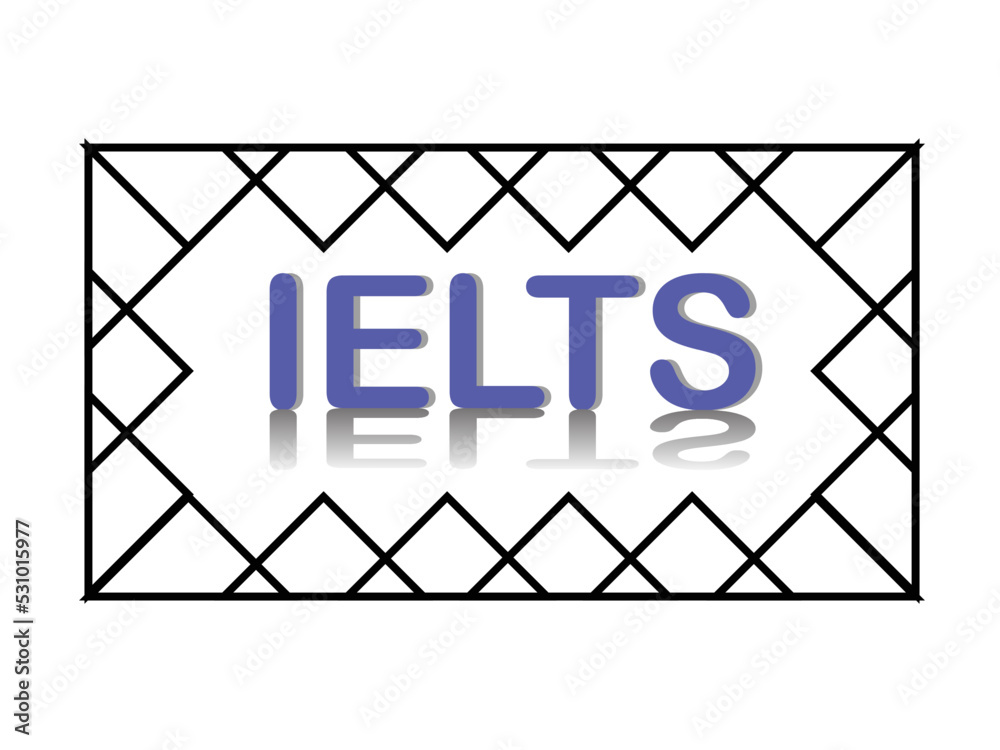 This image consists a banner of IELTS training With IELTS text in a ...