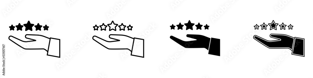 Rating icon vector set. Ranking illustration sign collection. Star ...