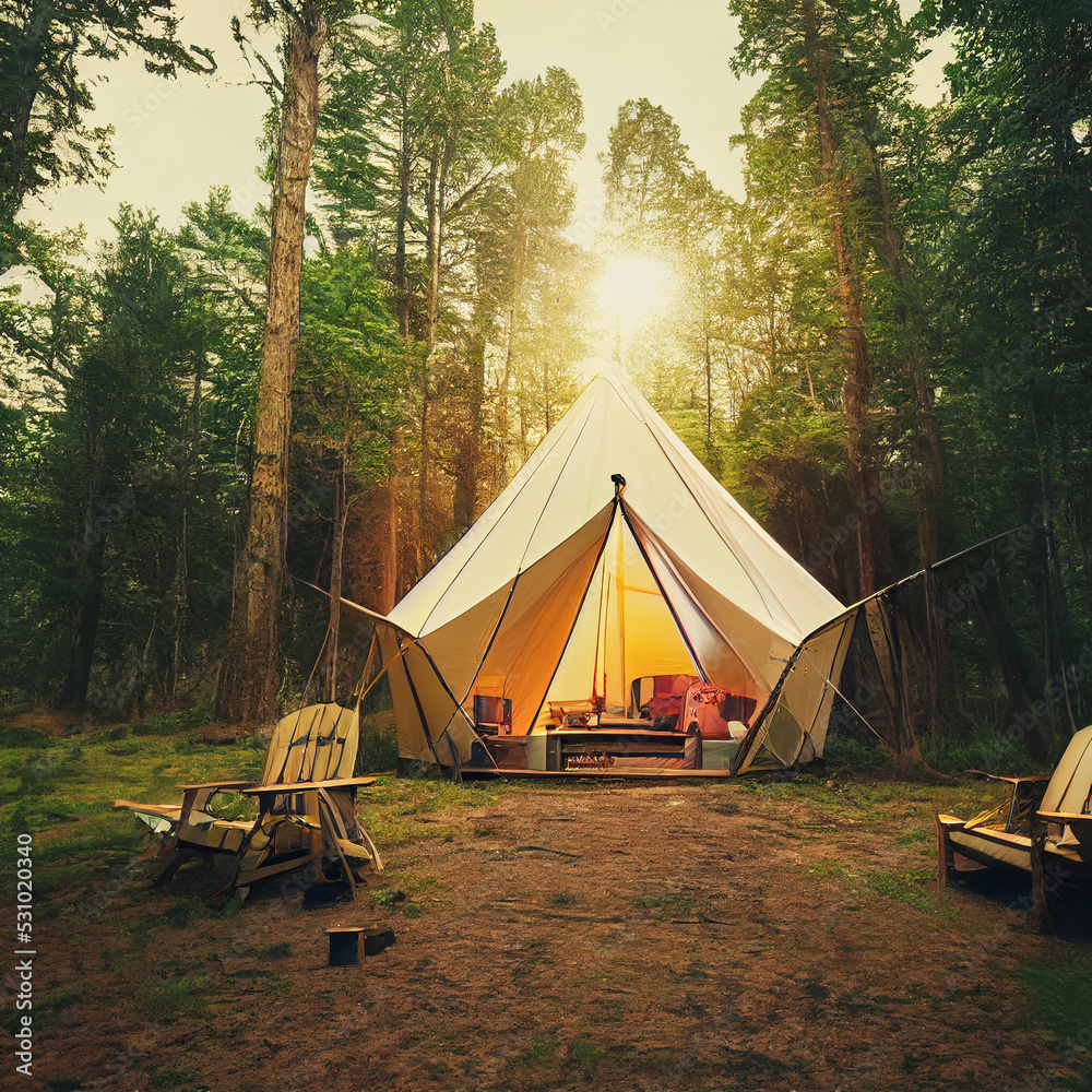glamping. luxury glamorous camping. glamping in the beautiful ...