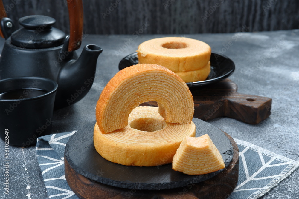 Baumkuchen or Tree Cake or log cake is a typical German,and cake that ...