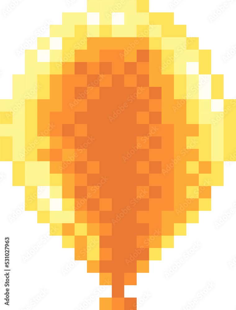 Arcade Video Game Pixel Art 8 Bit Balloon Icon Stock Illustration ...
