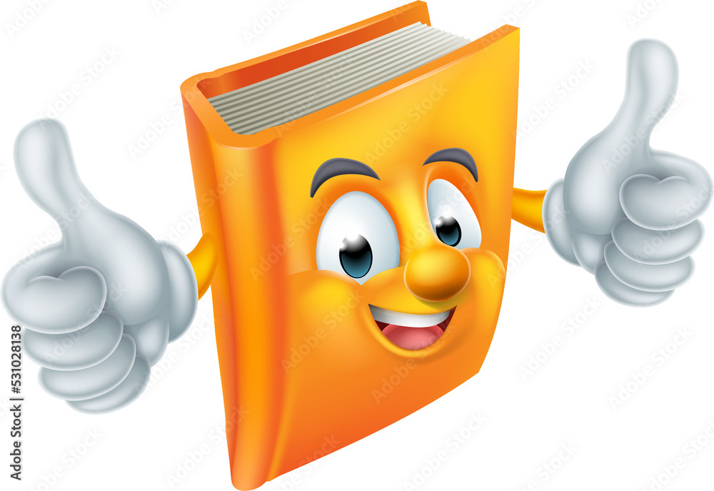 Cartoon Book Mascot Stock Illustration | Adobe Stock