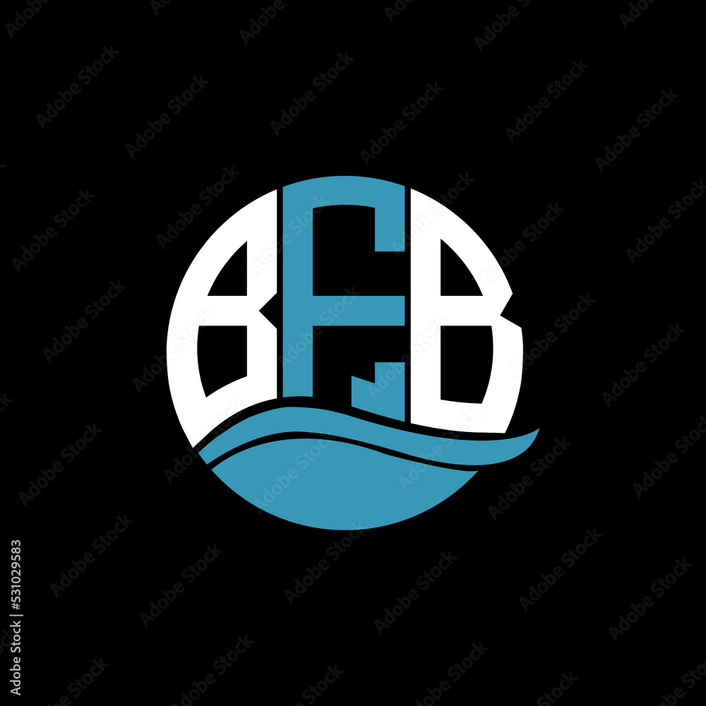 BFB logo monogram isolated on circle element design template, BFB ...