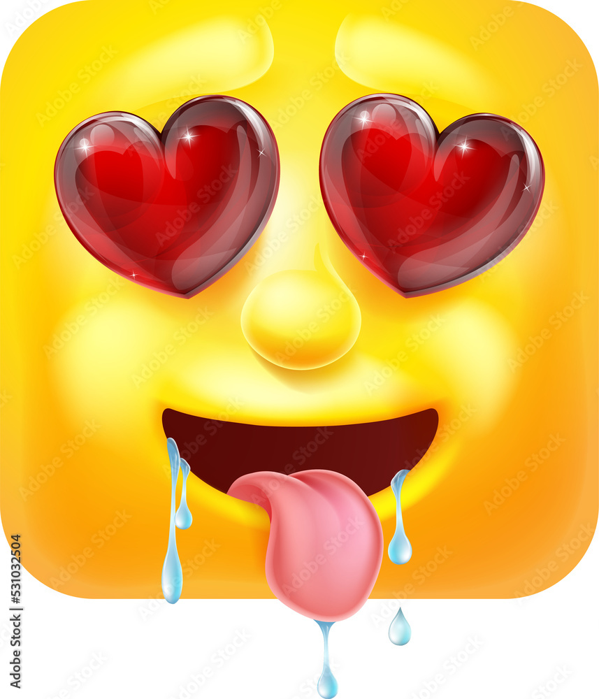 Love or Lust Emoji Emoticon Icon Cartoon Character Stock Illustration ...
