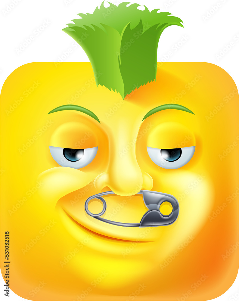 Punk Mohawk Emoji Emoticon Icon Cartoon Character Stock Illustration ...