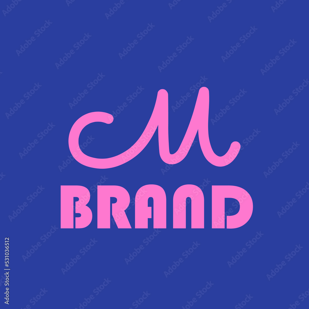 Letter M Signature Template Logo Stock Vector | Adobe Stock