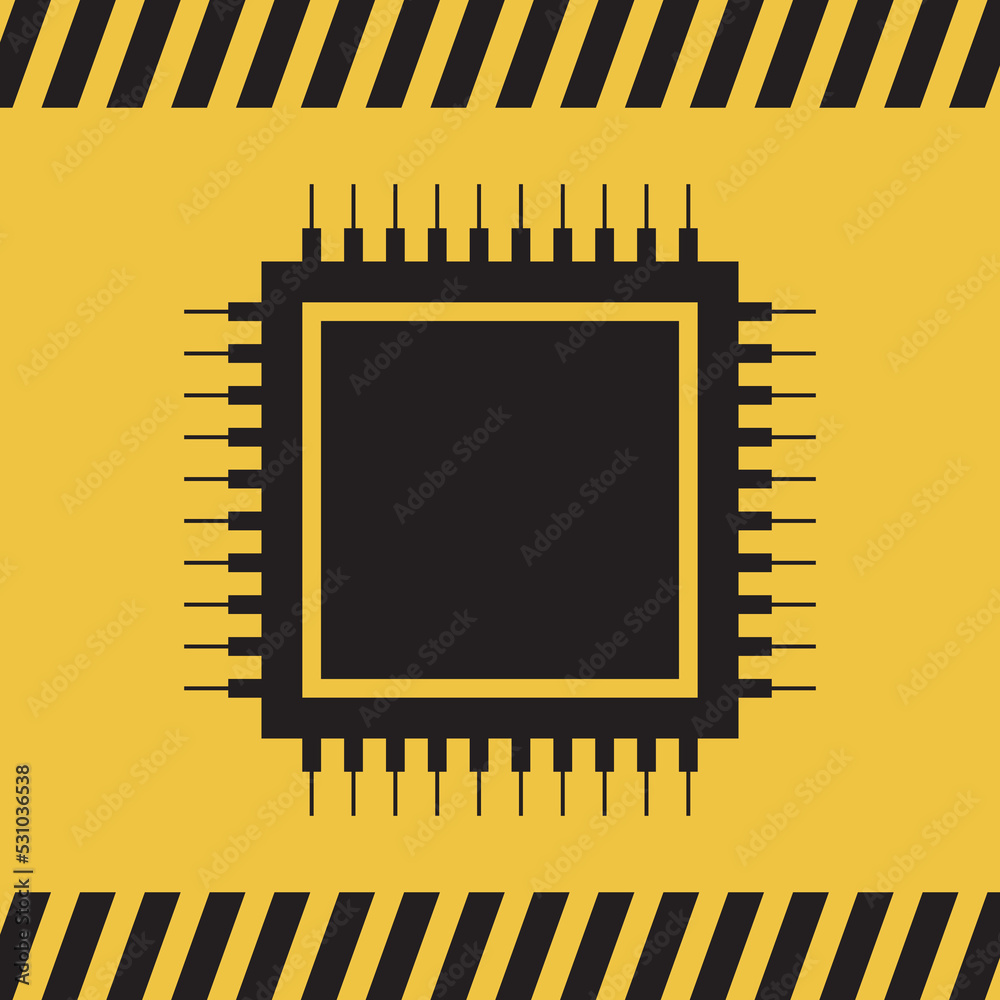 Logo circuit électronique. Stock Vector | Adobe Stock