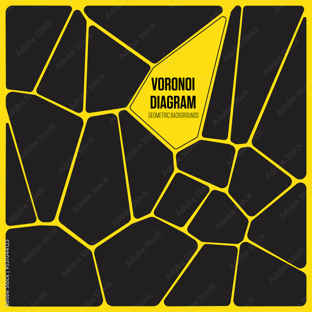 Voronoi diagram geometric tile texture, background, stone texture ...