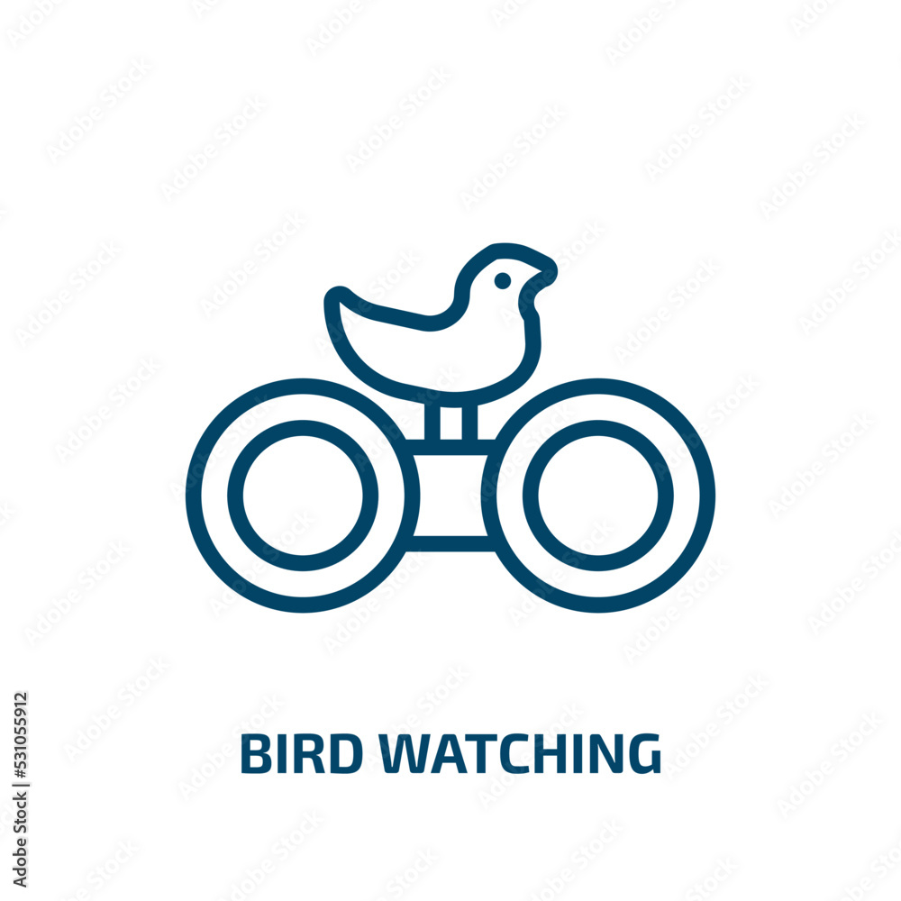 bird watching icon from activity and hobbies collection. Thin linear ...
