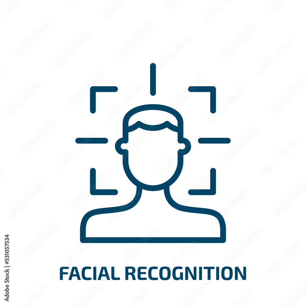 facial recognition icon from internet security collection. Thin linear ... facial recognition icon from internet security collection. Thin linear ...