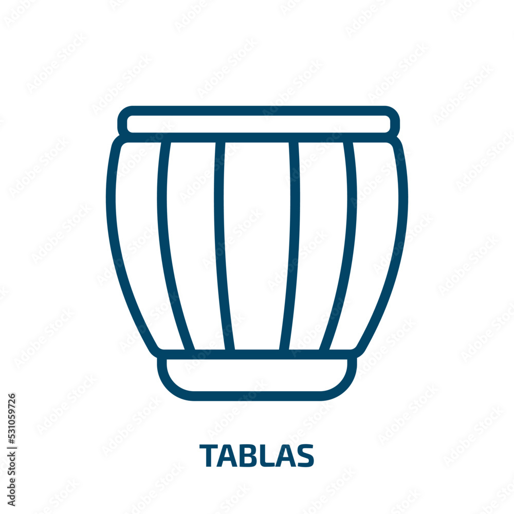 tablas icon from religion collection. Thin linear tablas, tabla, music ...