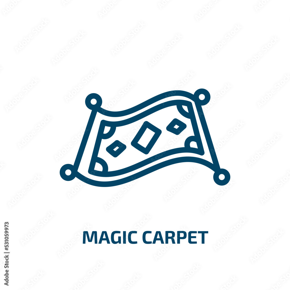 magic carpet icon from religion collection. Thin linear magic carpet ...