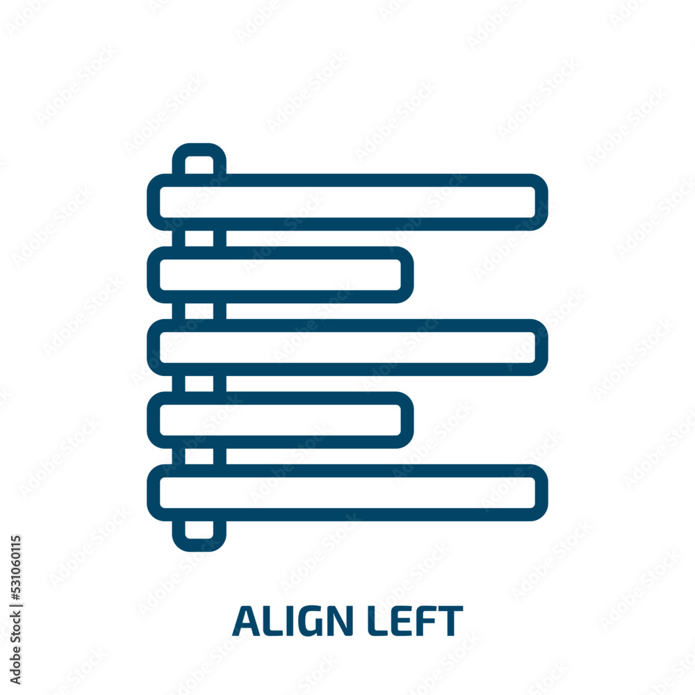 align left icon from signs collection. Thin linear align left, left ...