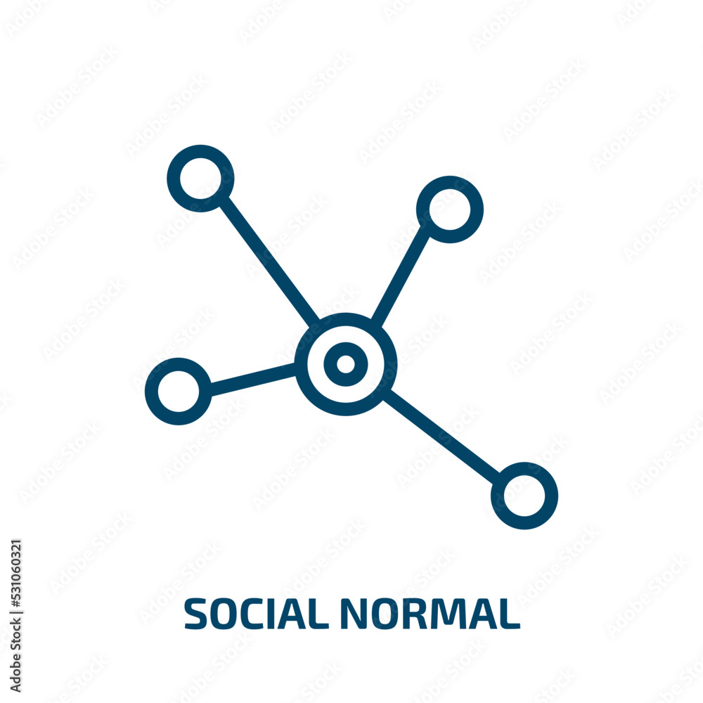 social normal icon from social media marketing collection. Thin linear ...