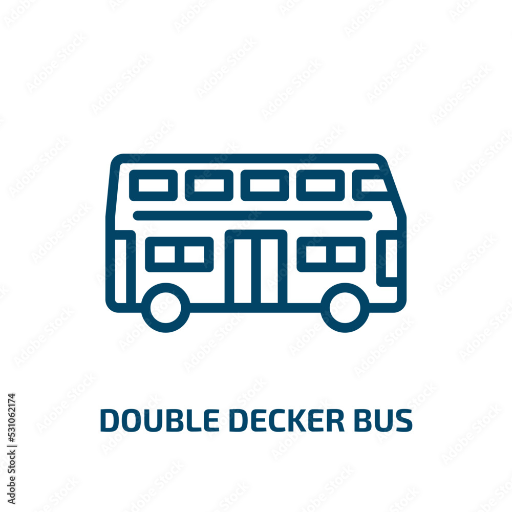 double decker bus icon from transportation collection. Thin linear ...