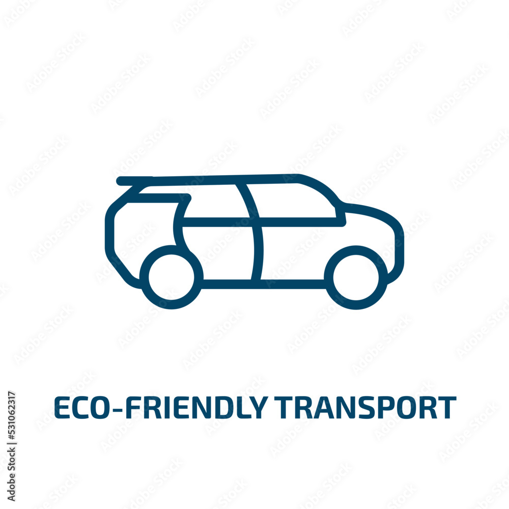 eco-friendly transport icon from transportation collection. Thin linear ...