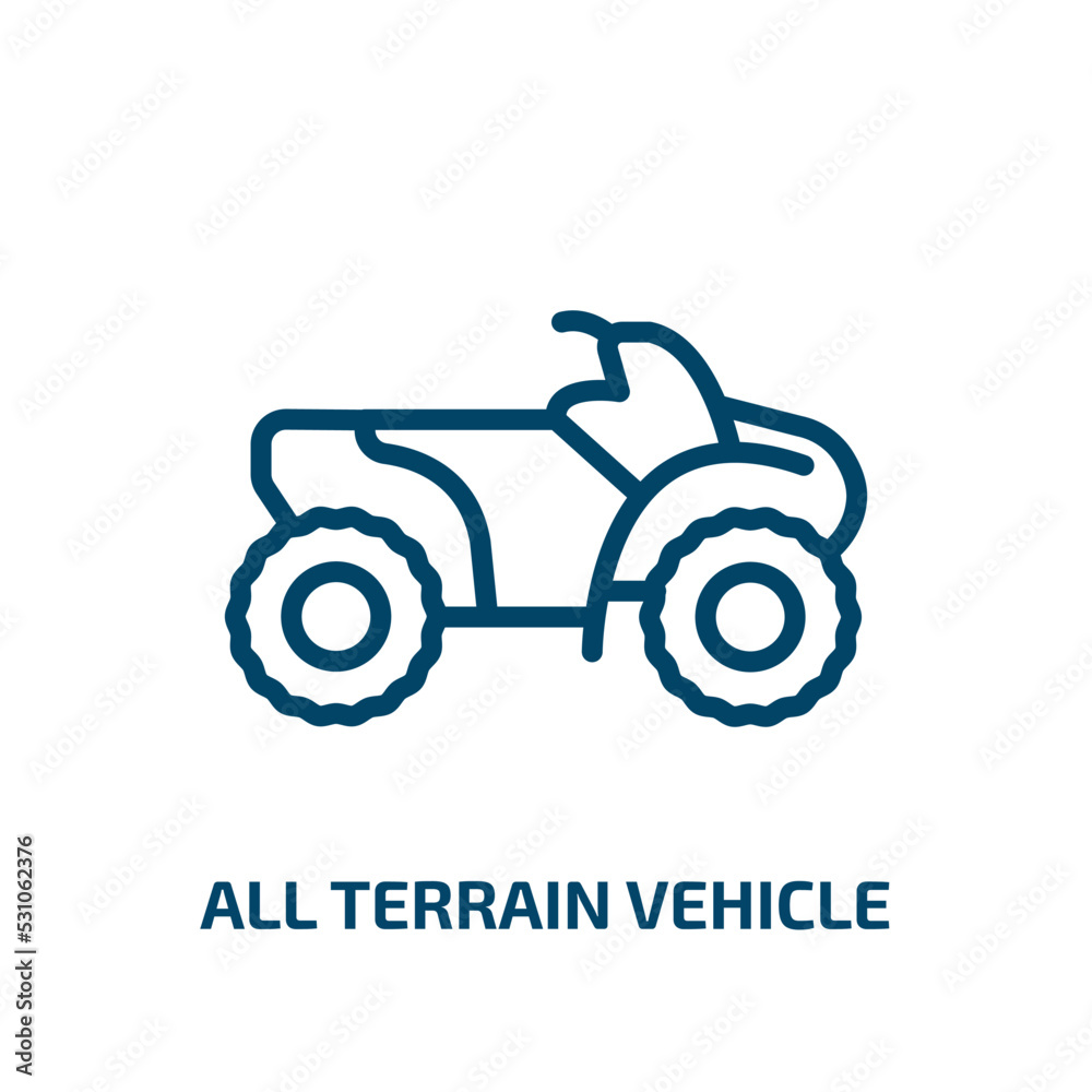 all terrain vehicle icon from transportation collection. Thin linear ...
