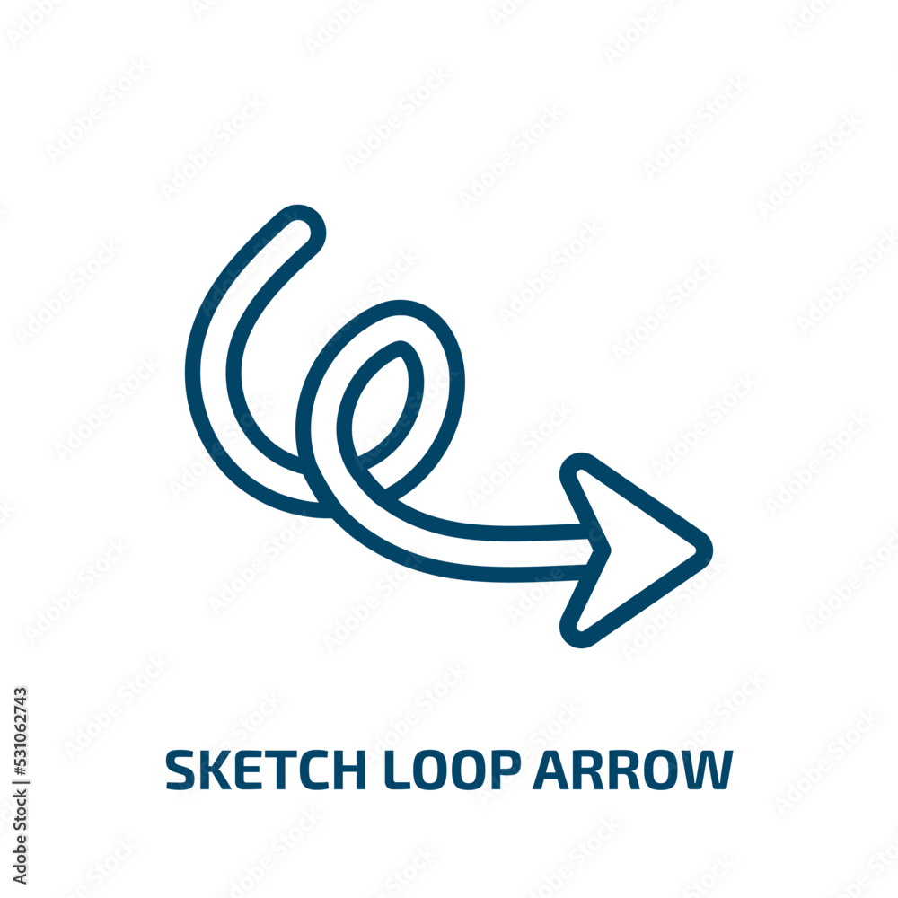 sketch loop arrow icon from user interface collection. Thin linear ... sketch loop arrow icon from user interface collection. Thin linear ...