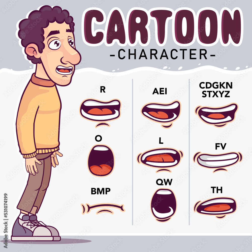 character mouth animation lip sync premium vector.eps Stock Vector ...