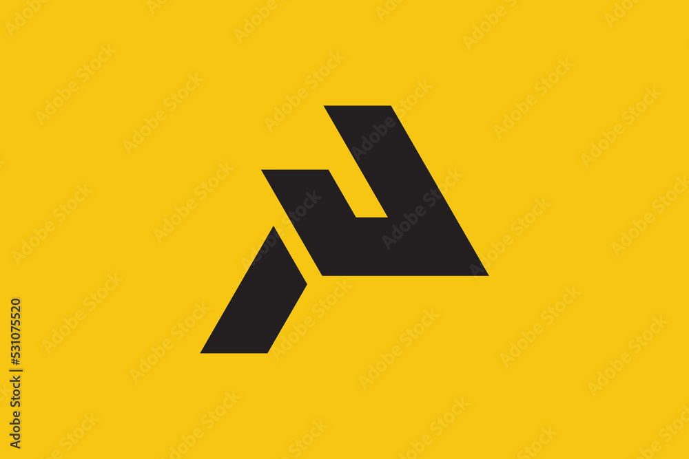 Minimal JP logo. Icon of a PJ letter on a luxury background. Logo idea ...