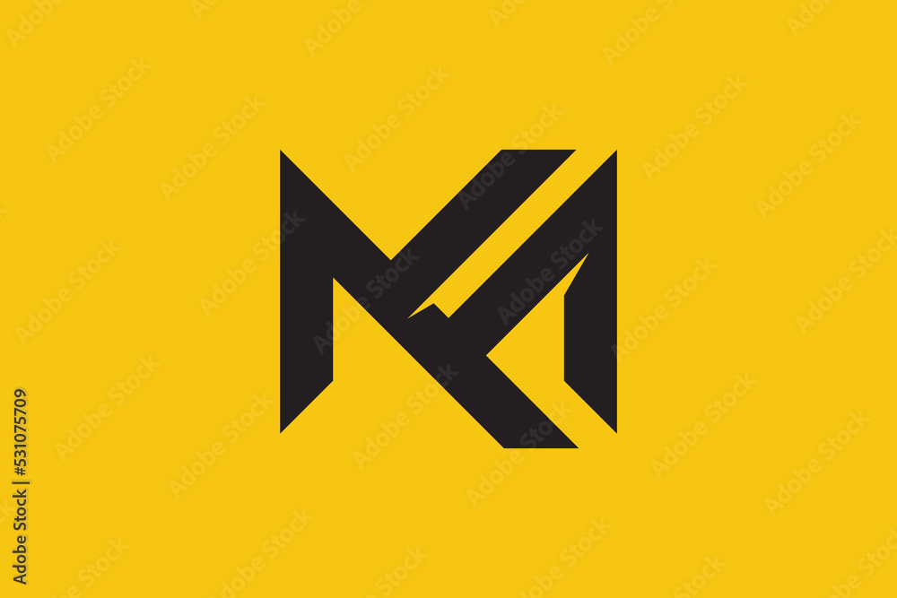 Minimal MF logo. Icon of a FM letter on a luxury background. Logo idea ...