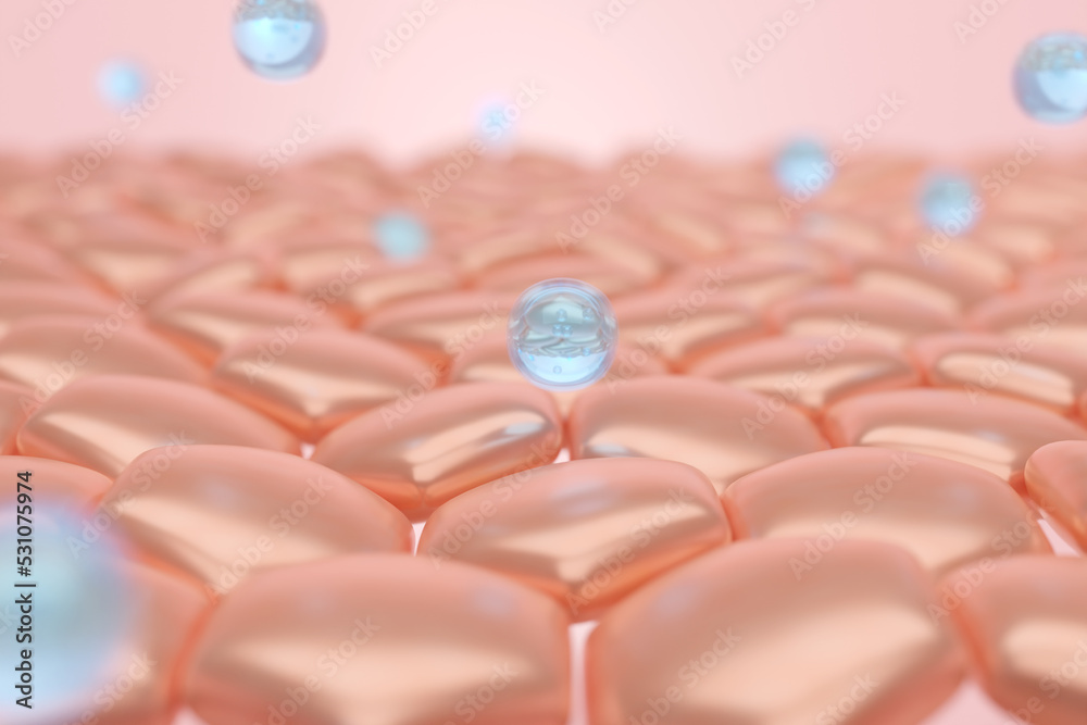 Skin cell loss moisture turn to dry rough and saggy. Old face and ...