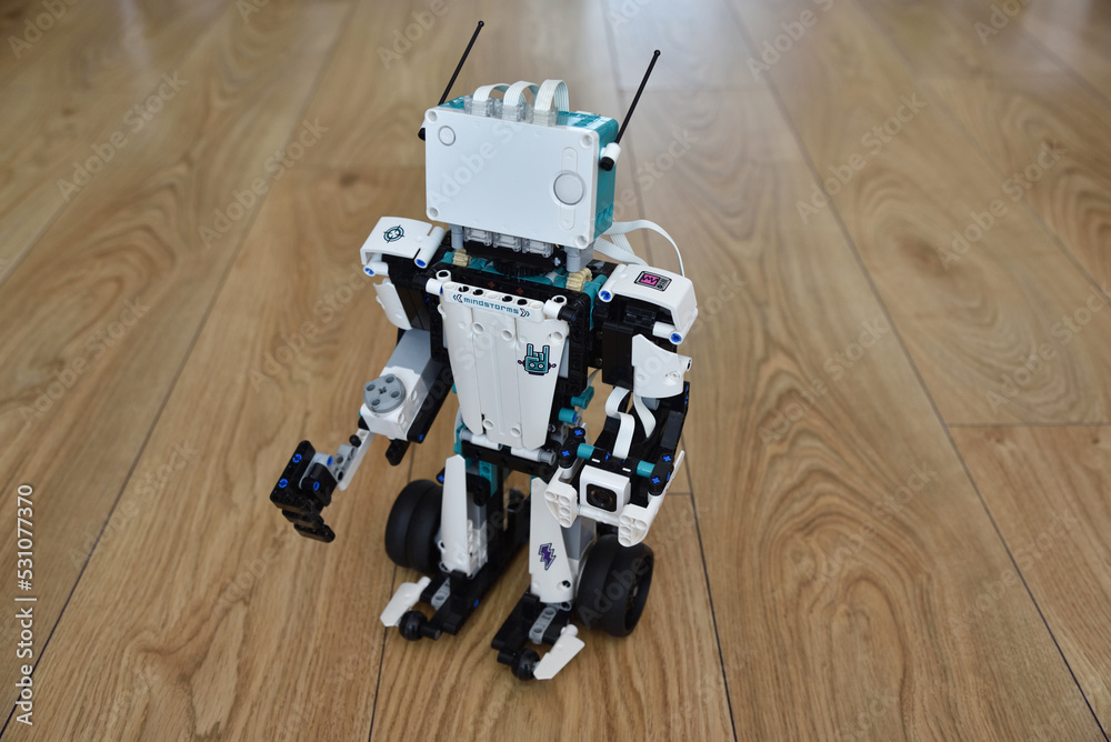 Robot Blast, made of Lego Mindstorms. Modern technology for kids. Stock ...