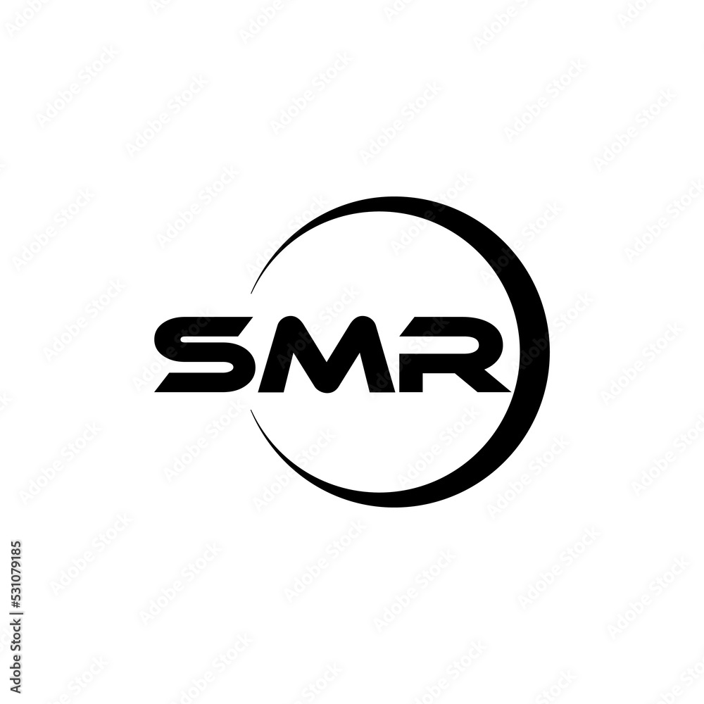 Vecteur Stock SMR letter logo design with white background in ...