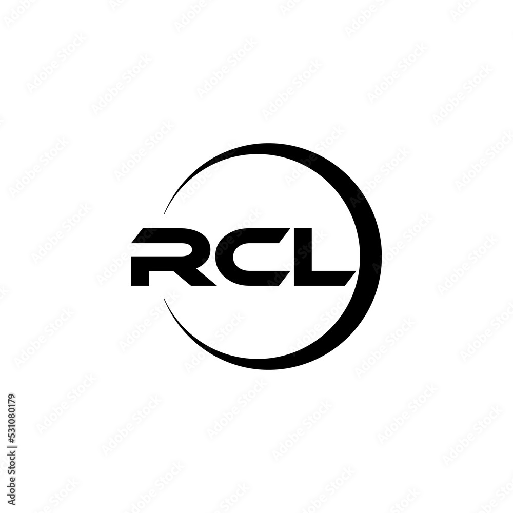 RCL letter logo design with white background in illustrator, cube logo ...