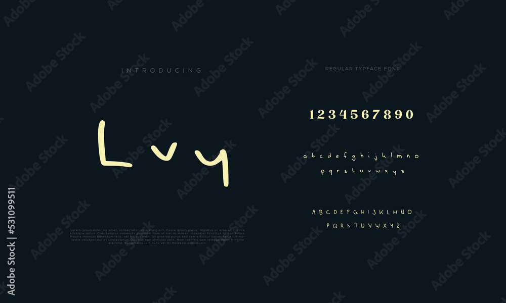 Handwritten Script font. Hand drawn brush style modern calligraphy ...