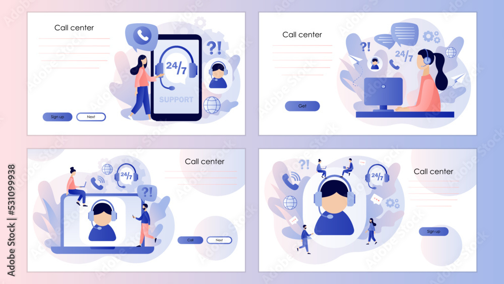 Customer service. Call center. Online support concept. Hotline operator ...