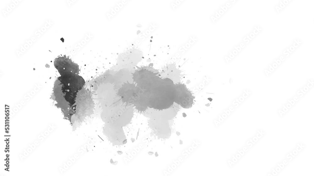 Vidéo Stock Ink brush stroke transition. Ink splash. watercolor brush ...