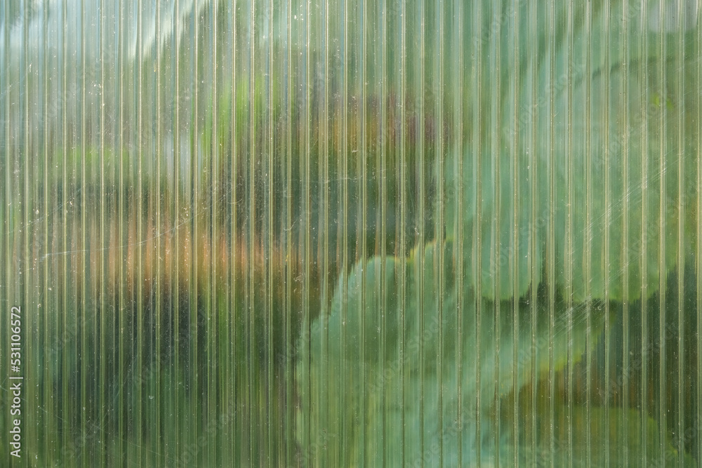 The texture of transparent polycarbonate. Transparent plastic material ...