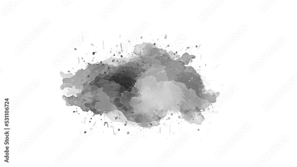 Ink brush stroke transition. Ink splash. watercolor brush ink drop ...