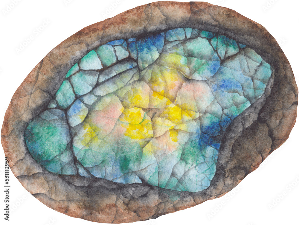 Transparent Background opal geode Illustration Png. Transparent Clipart ...