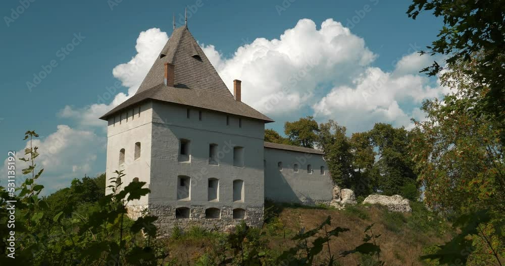 Castle from 14th century in Halych - city on Dniester River, western ...