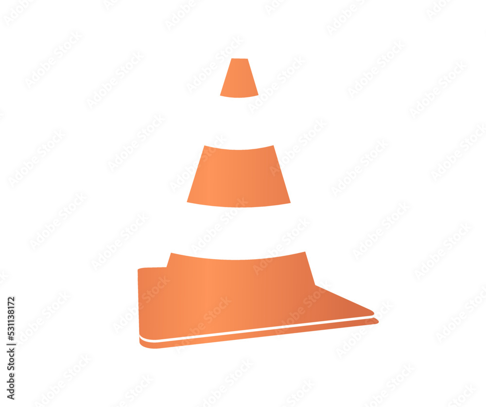 Orange safety cone, Traffic cone, equipment for safety, road logo ...