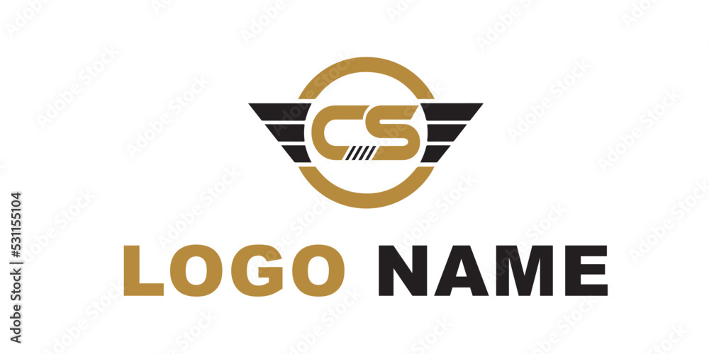 Modern CS vector logo, Stylish minimalist linear logo. Luxurious ...