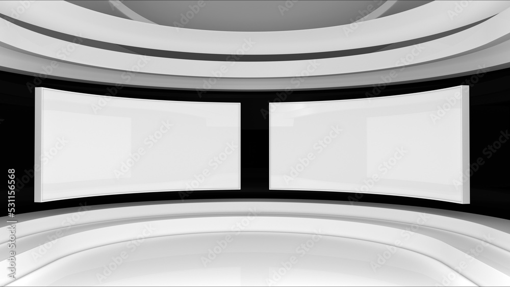 Virtual studio. Tv Studio.. White wall. News studio. The perfect ...