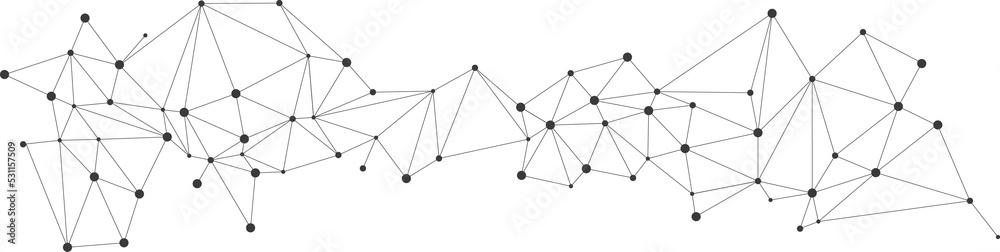 Network Connecting dot polygon background. Concept of Network Business ...