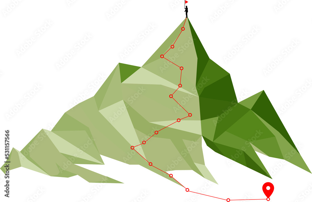 Route to the top of mountain: Concept of Goal, Mission, Vision, Career ...