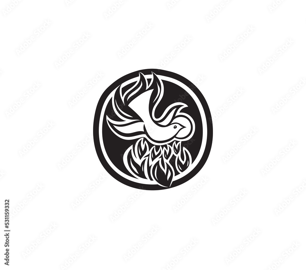 Holyspirit Silhouette Logo, art vector design Stock Vector | Adobe Stock