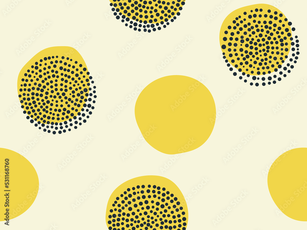 abstract yellow dots and point simple isolated circles stipple art ...