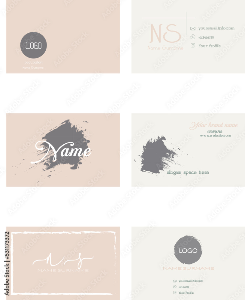 vector of different editable card designs Stock Vector | Adobe Stock