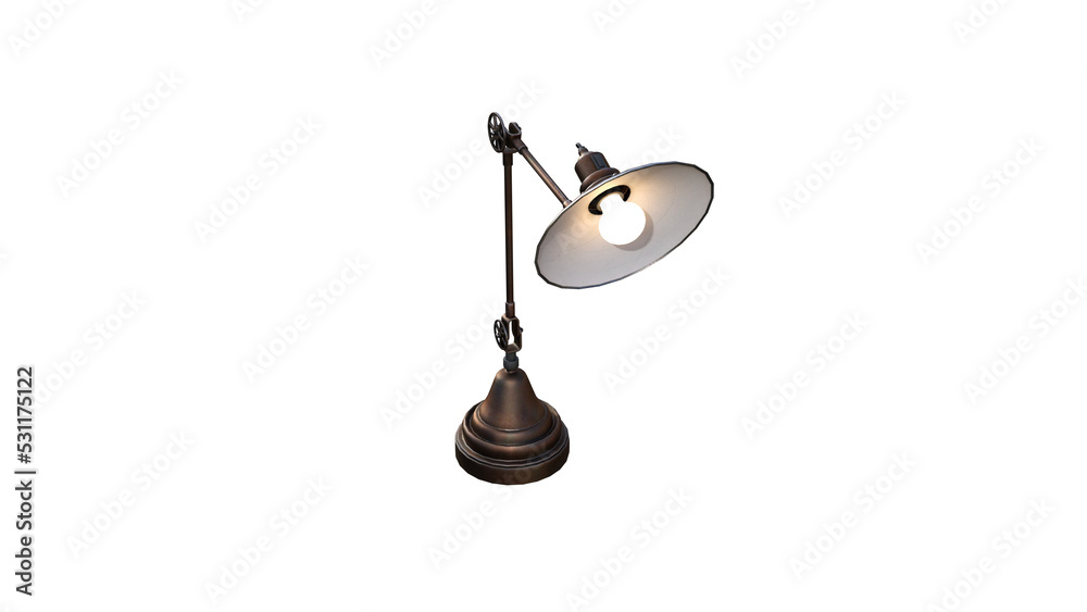 3D model of a table lamp in different angles and poses rendered for ...