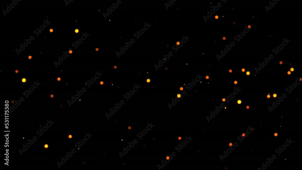 Vidéo Stock Loop glow orange red star dust particles fire falling down ...
