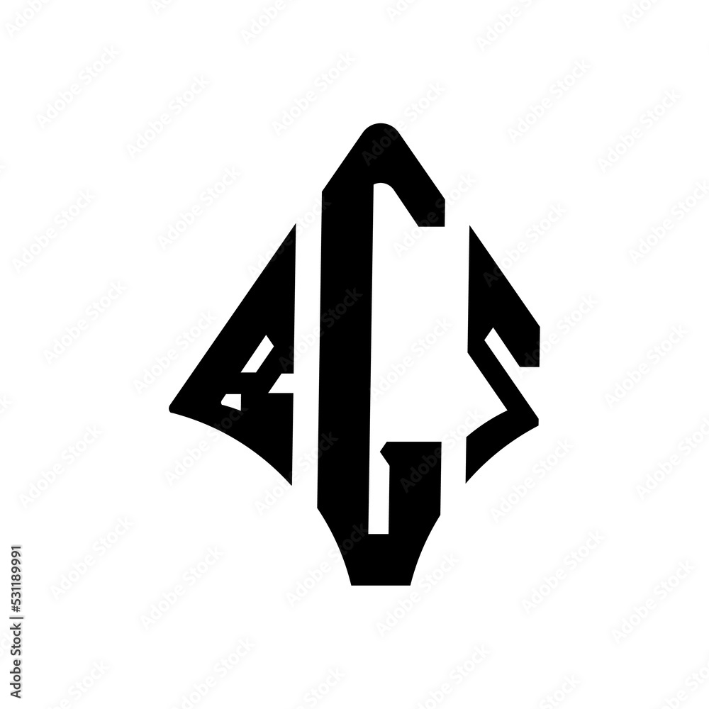 BGS letter logo design. BGS modern letter logo with black background ...